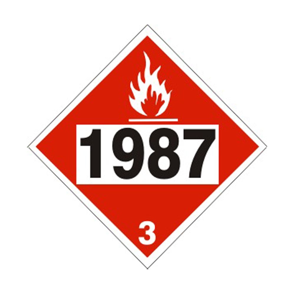 Alcohol, Denatured Alcohol Class 3 Placard - Gorvex.com