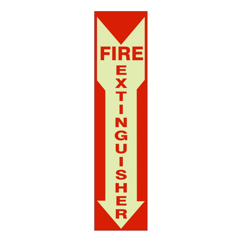Fire Extinguisher Down Arrow Glow Sign - Gorvex.com